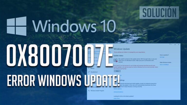Solucionar error 0x8007007E Windows 10 | Reparar Ordenadores